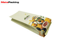 Colorful Printing Food Flat Bottom Gusset Bags , Gusseted Resealable Bags With Valve