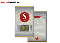 Three Side Sealed Foil Zipper Pouches Reseal For Tobacco Leaf With Window